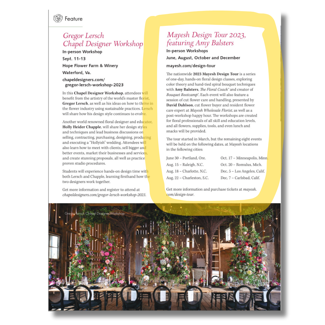 Florists' Review Magazine: Mayesh Design Tour Featured as a Top 10 ...
